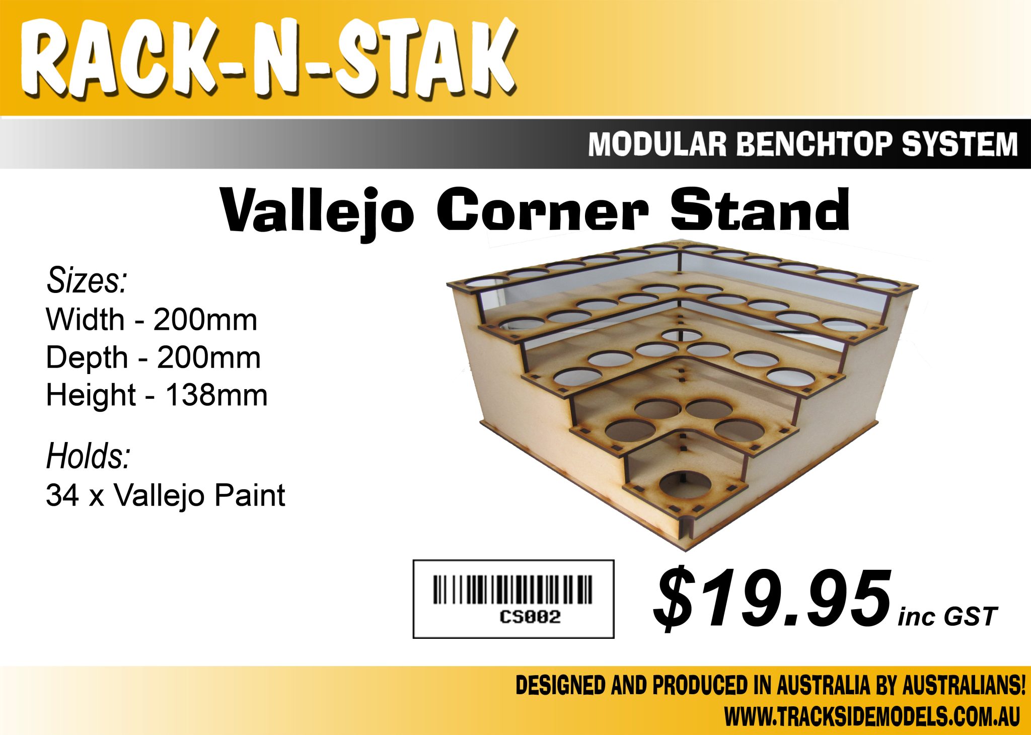 Rack N Stak - Vallejo Corner Paint Stand - CS002 - Somerset Models