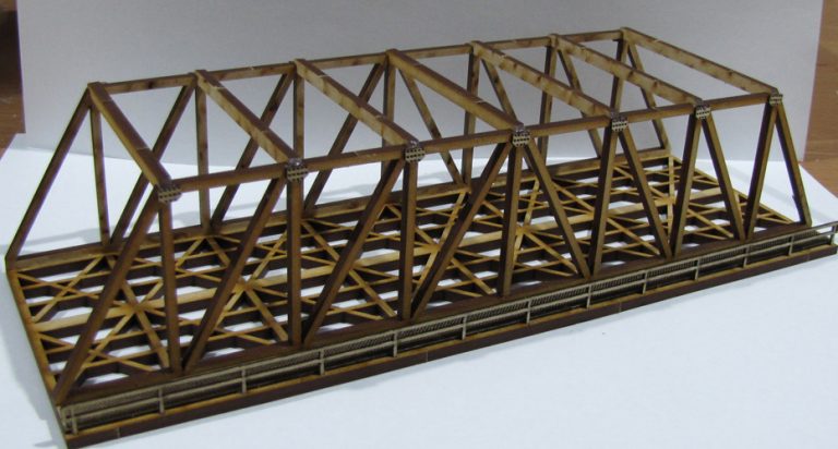N Scale "Dual Truss Bridge" Laser Cut Trackside Models - SM051 ...