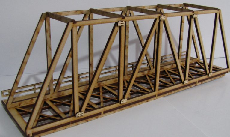 HO Scale "Single Truss Bridge" Laser Cut - Trackside Models SM1050 ...