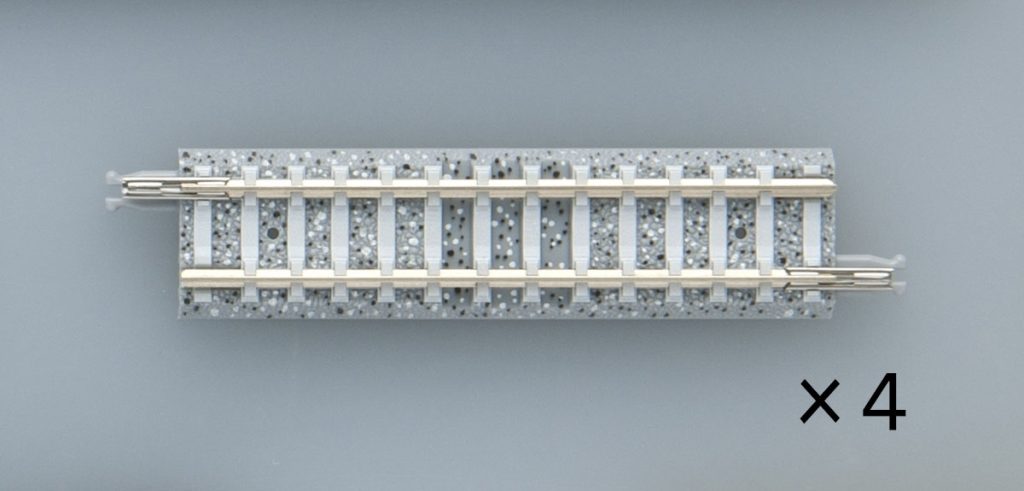 Tomix N Straight PC Track 2-3/4" 70mm (4) - TMX01014 - Somerset Models